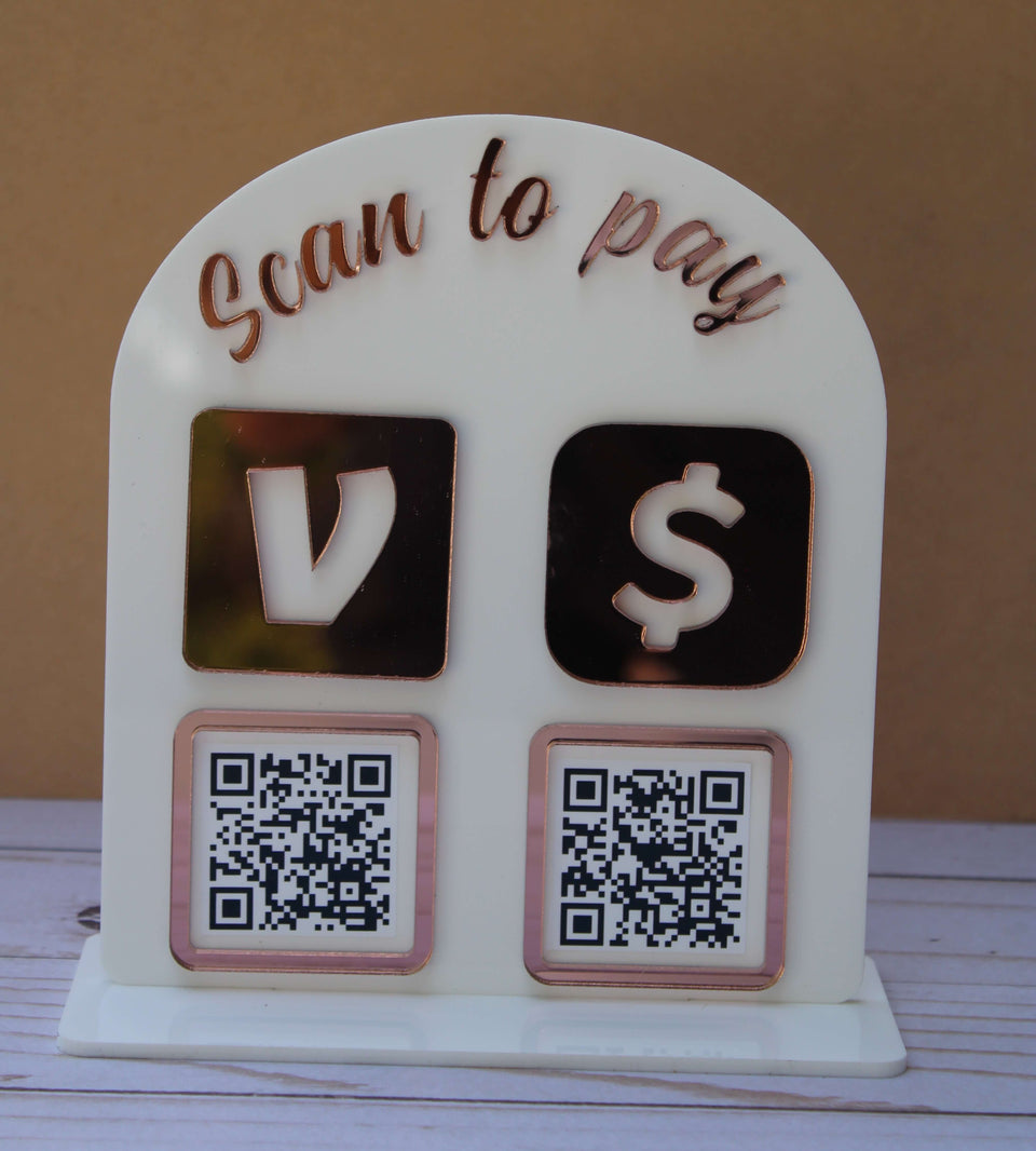 Social Media Custom Acrylic Sign Be Social Scannable QR Code Acrylic P