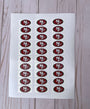 30 Custom Resin Dominoes Stickers with NFL NBA MBL Picture or Logo