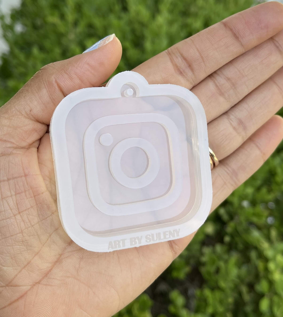 Social Media Resin Mold for Keychain Instagram Mold TikTok Mold Facebo