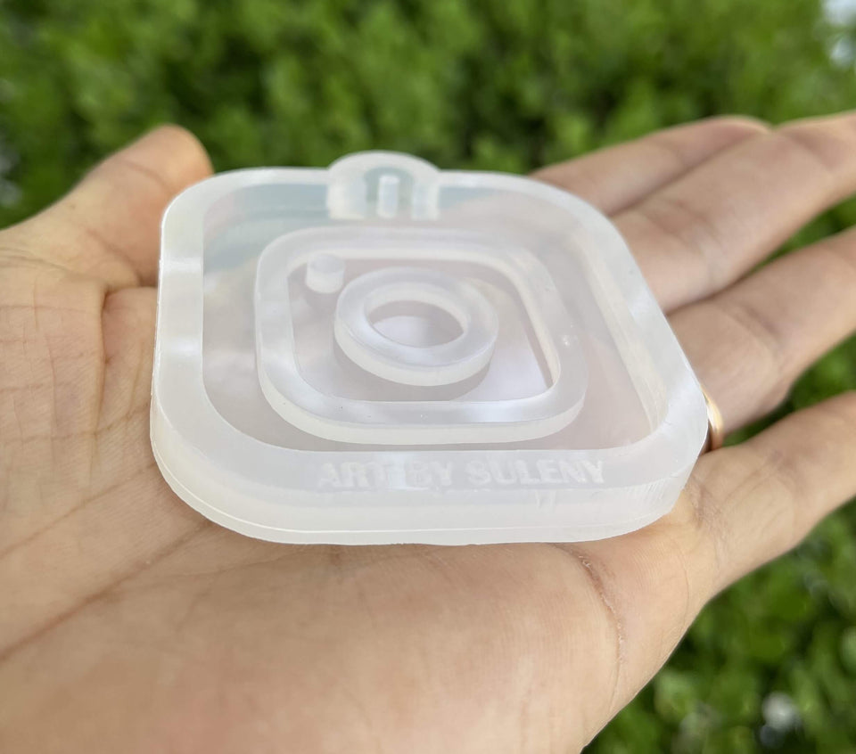 Social Media Resin Mold for Keychain Instagram Mold TikTok Mold Facebo
