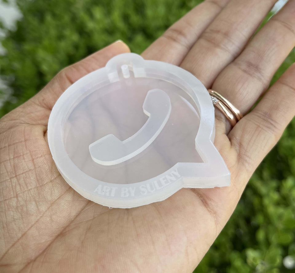 Social Media Resin Mold for Keychain Instagram Mold TikTok Mold Facebo