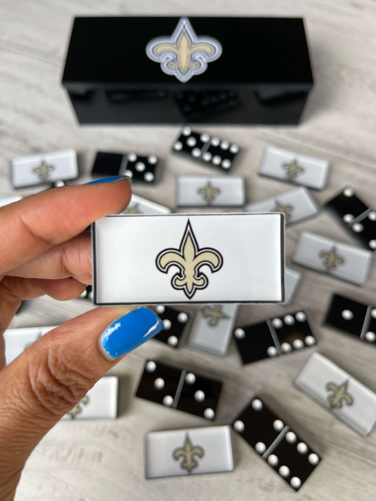 New Orleans Saints Dominoes Set American Football NFL Custom Resin Dom