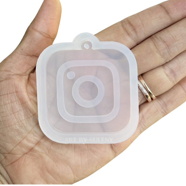 Social Media Resin Mold for Keychain Instagram Mold TikTok Mold Facebo