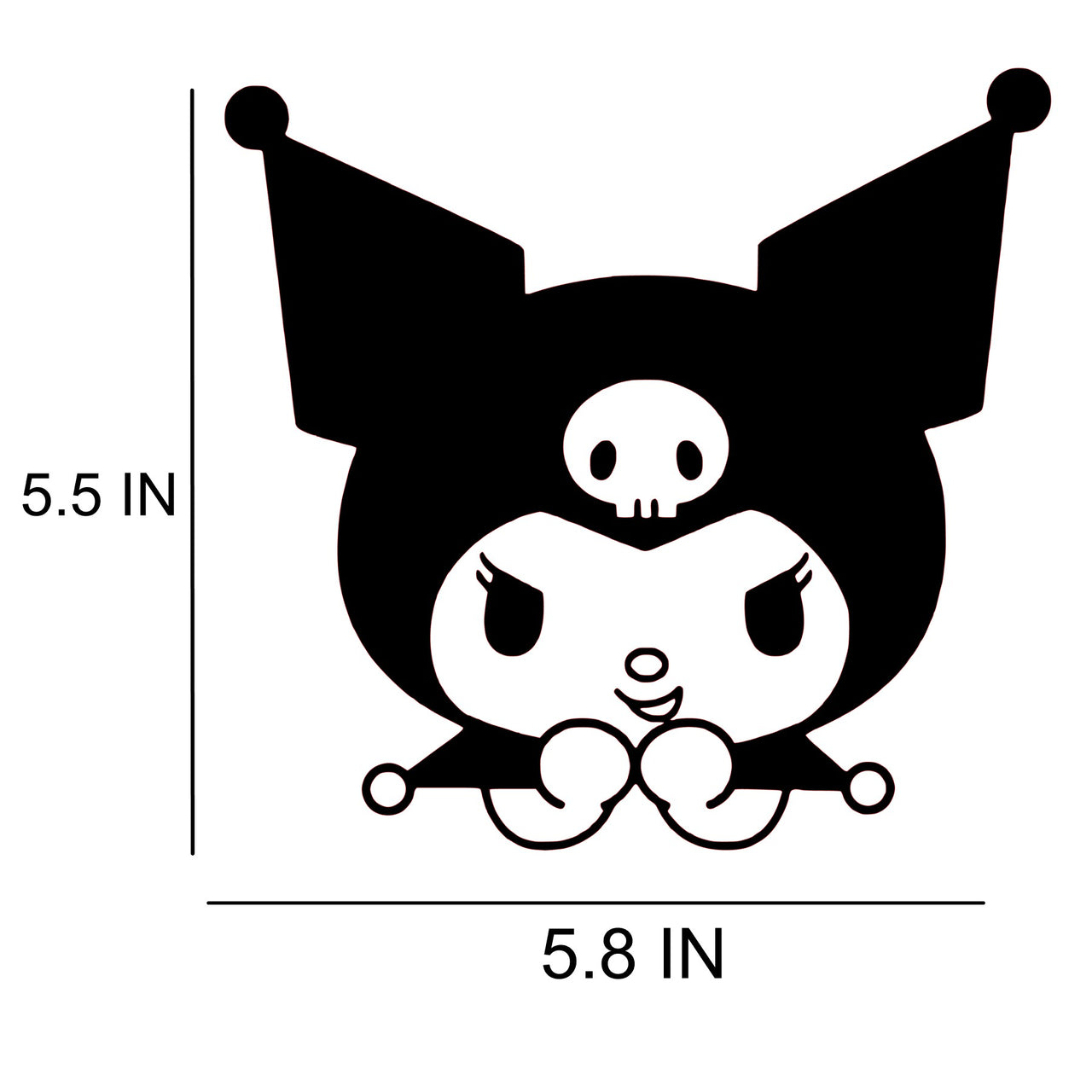 Hello Kitty Kuromi Giggle Decal Sticker Car Sticker Permanent Outdoor