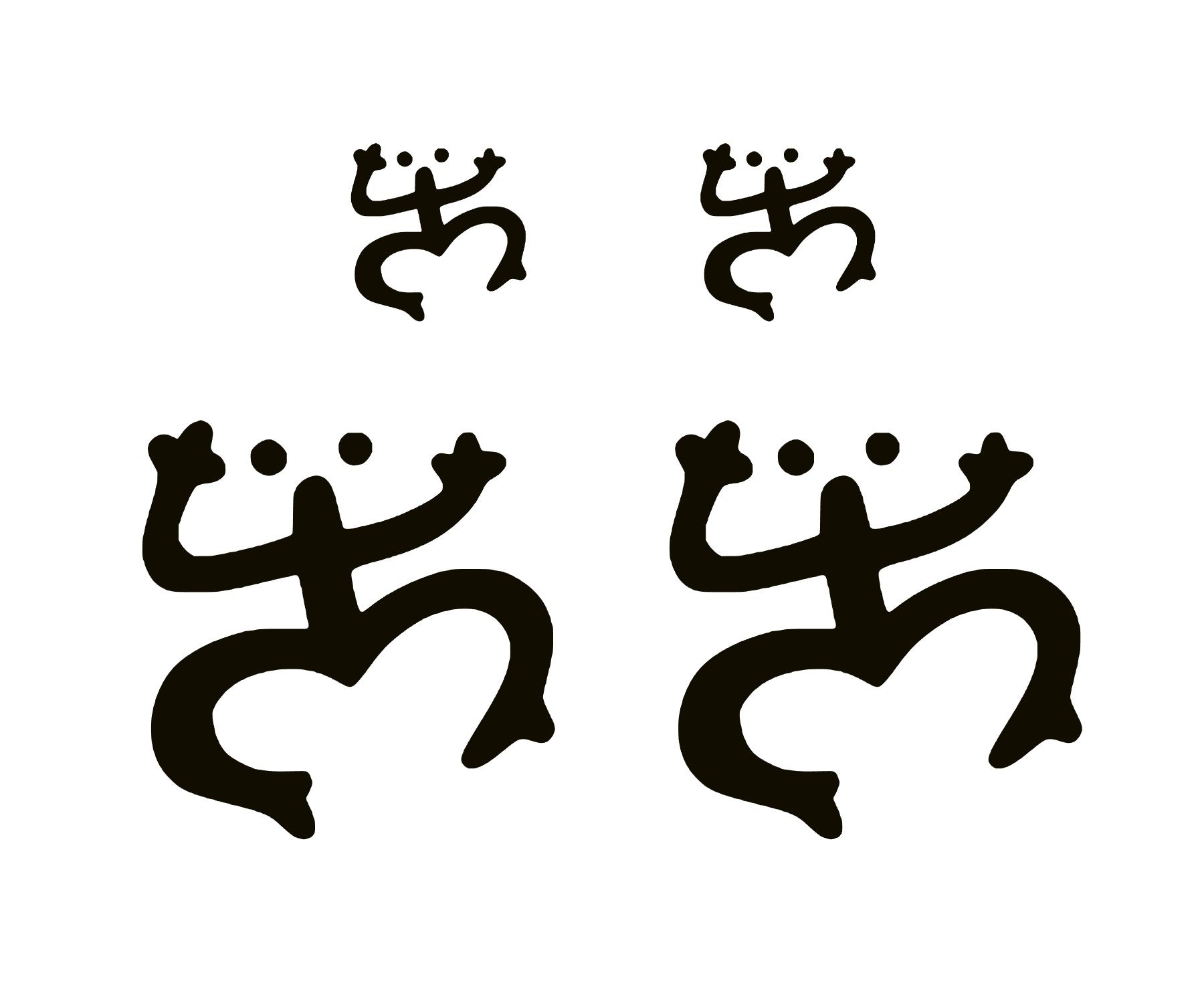 4 Pcs Coqui Taino Frog Symbol Puerto Rico Decal Vinyl Sticker for Car,