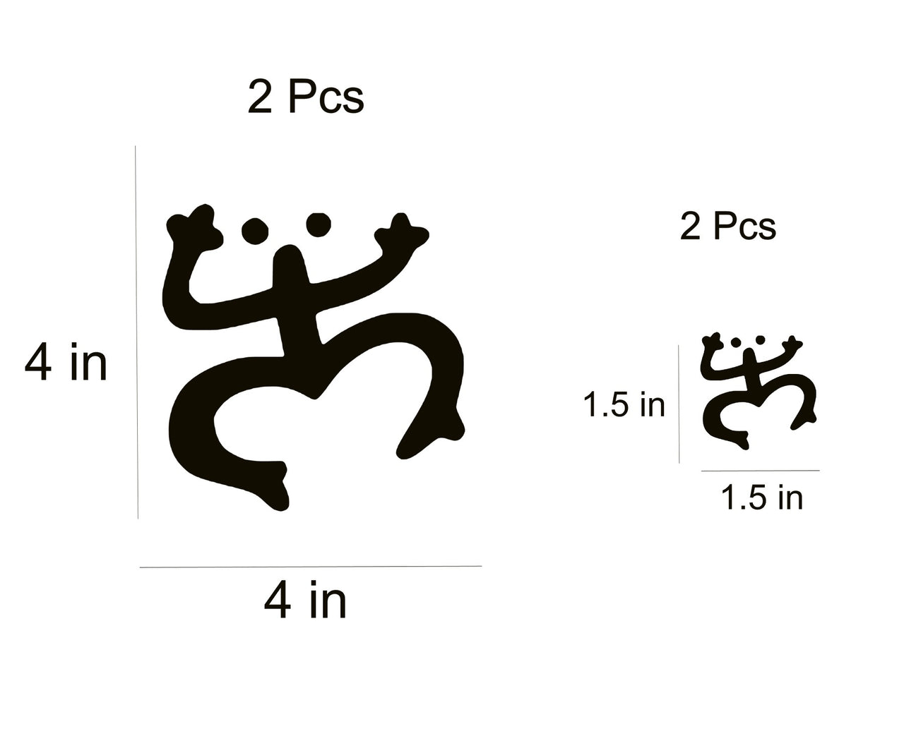 4 Pcs Coqui Taino Frog Symbol Puerto Rico Decal Vinyl Sticker for Car,