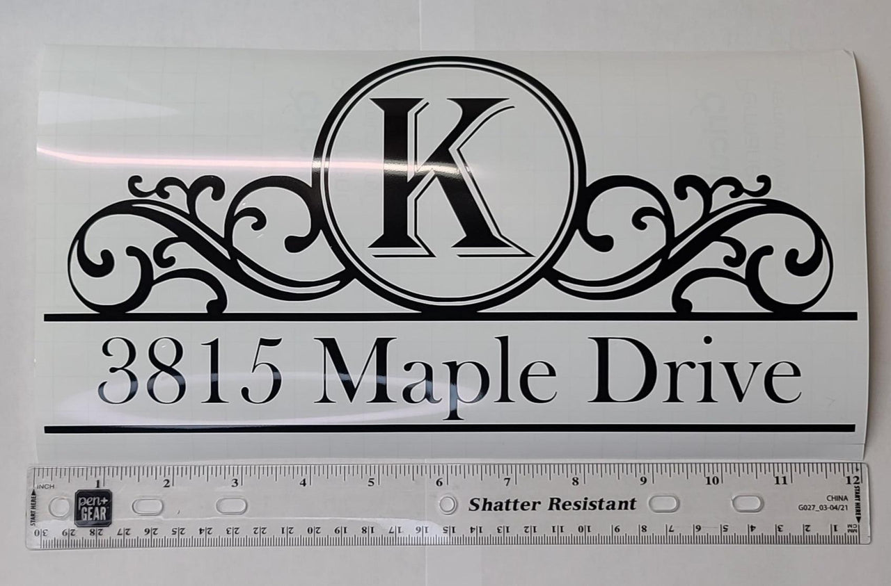 Custom Family Name Monogram Address Mailbox Box Vinyl Decal Mail Box