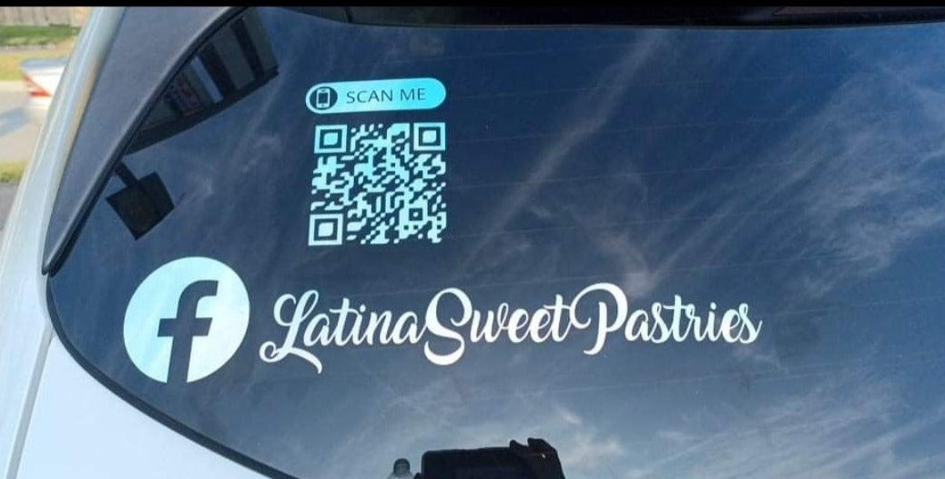 Custom QR Code Car Decal for Business or Social Media Car Sticker